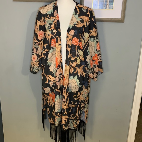 Tops | Long Floral Kimono Cover Ups Cardigan Dusters Chiffon Sheer ...
